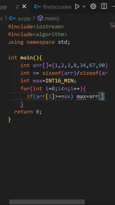 Problem:- To find Largest element in any 1D array by Linear Search || # ...