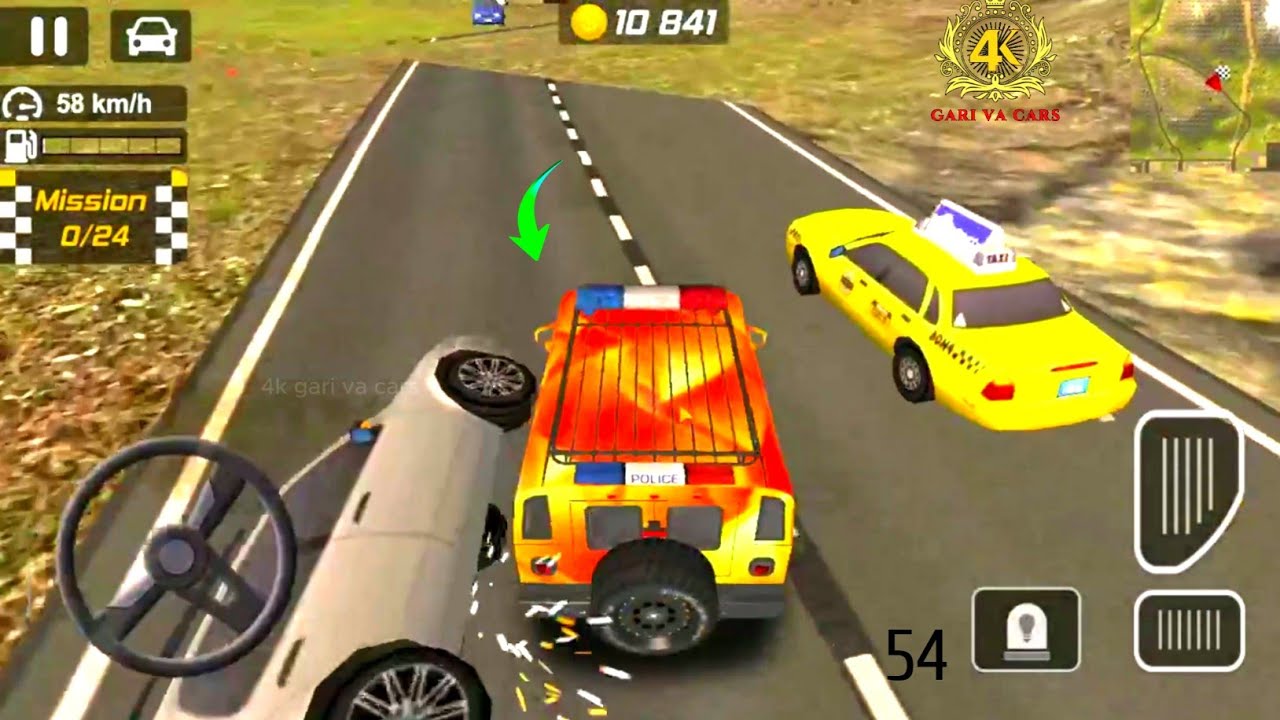 4k Gari Vs Cars #154 police Drift Gari Driving Android Gameplay Best ...