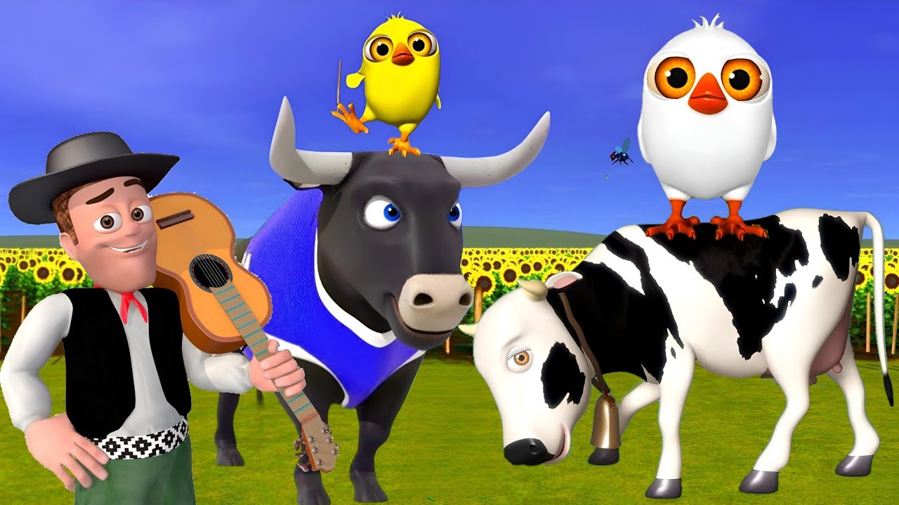 El Pollito pío 3d | El toro se congela jugando en el juegodel Toro y el ...