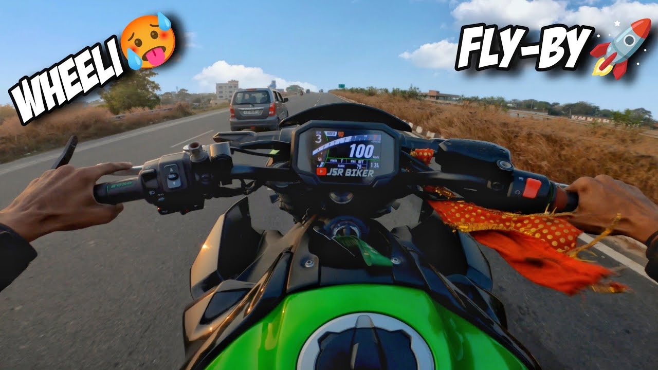 Full Power Wheelie Ride on My Z900 | R15 - Ns400 Crash | Wheelie FLY-BY ...