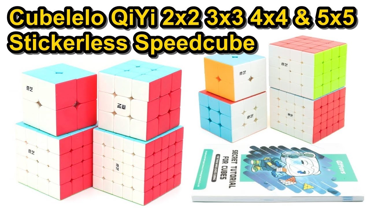 Cubelelo QiYi 2x2 3x3 4x4 & 5x5 Stickerless Speedcube Puzzle - YouTube