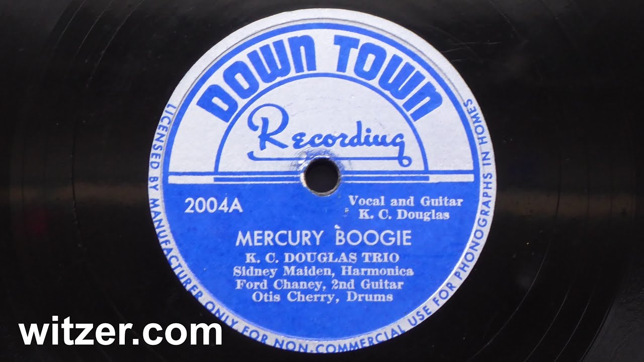 MERCURY BOOGIE - K.C. DOUGLAS TRIO (1948) on Down Town 78RPM (Blues ...