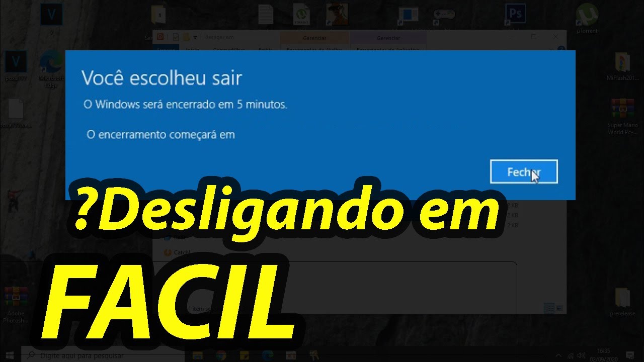 Como Programar O Pc Para Desligar Sozinho Youtube