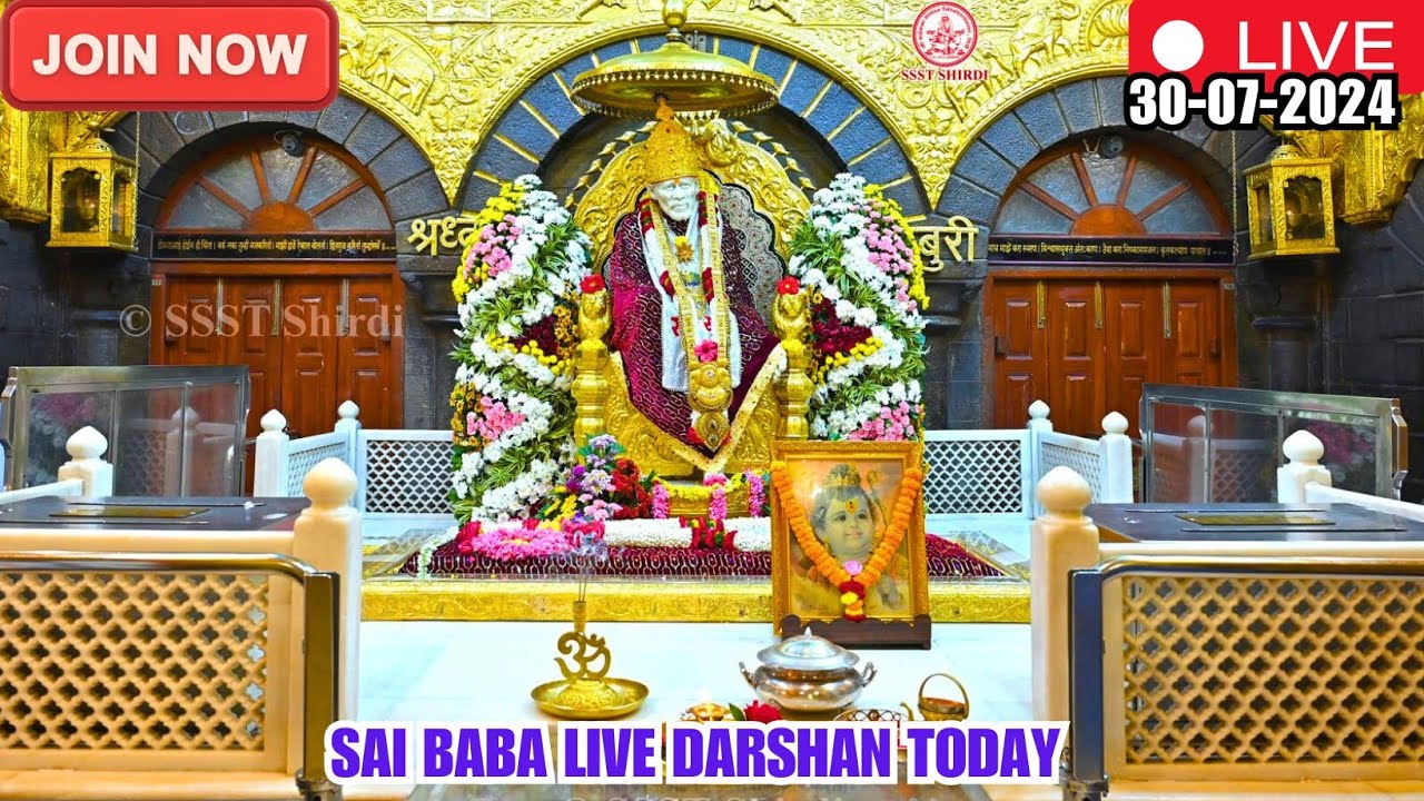 🔴Sai Baba Live Darshan Today || 30- July 2024 || Tuesday || Saibaba ...