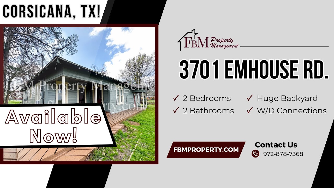 3701 Emhouse Rd - Beautiful 2 Bedroom, 2 Bathroom Home in Corsicana, TX ...