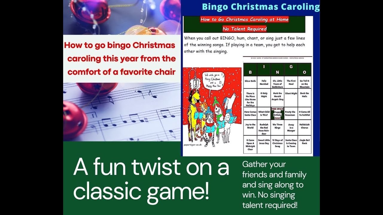 How To Go Bingo Christmas Caroling A New Way A Fun Game Katie Canty ...