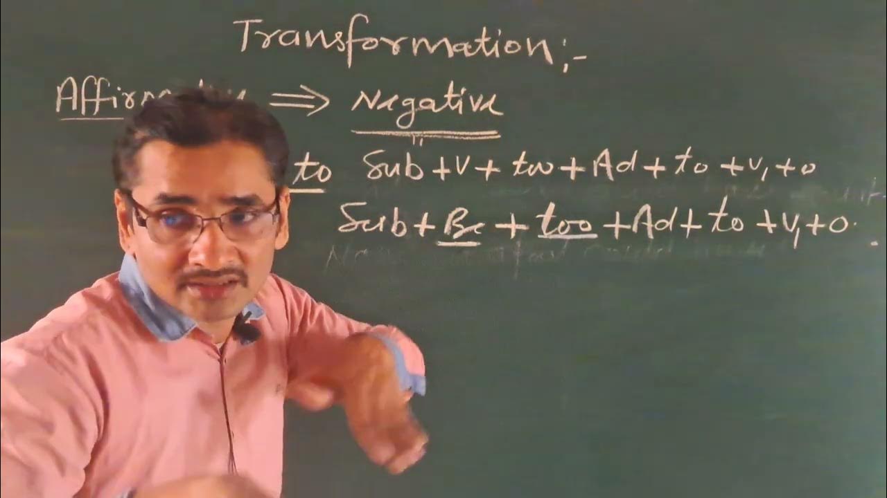 Transformation ||Affirmative se negative kaise banata hai ||part-2|| - YouTube
