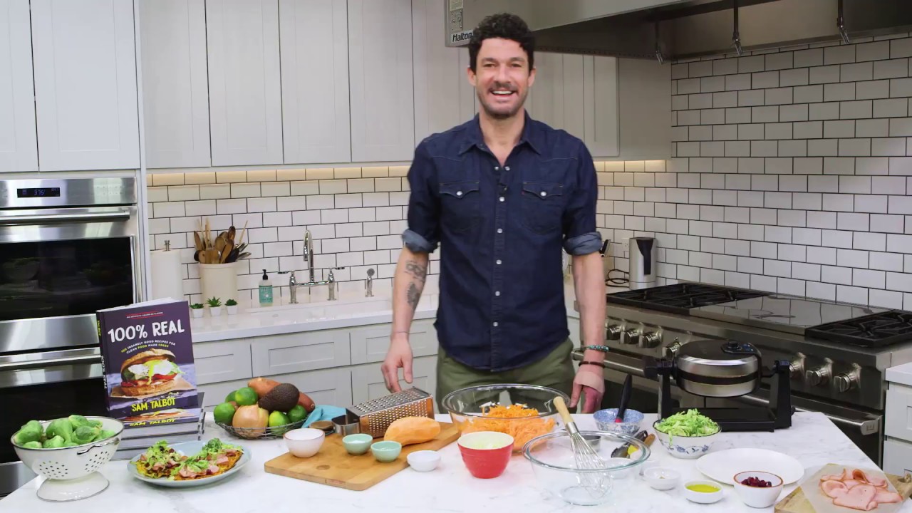 Sam Talbot's 100% REAL recipe: Sweet Potato Hash Brown Sandwich - YouTube