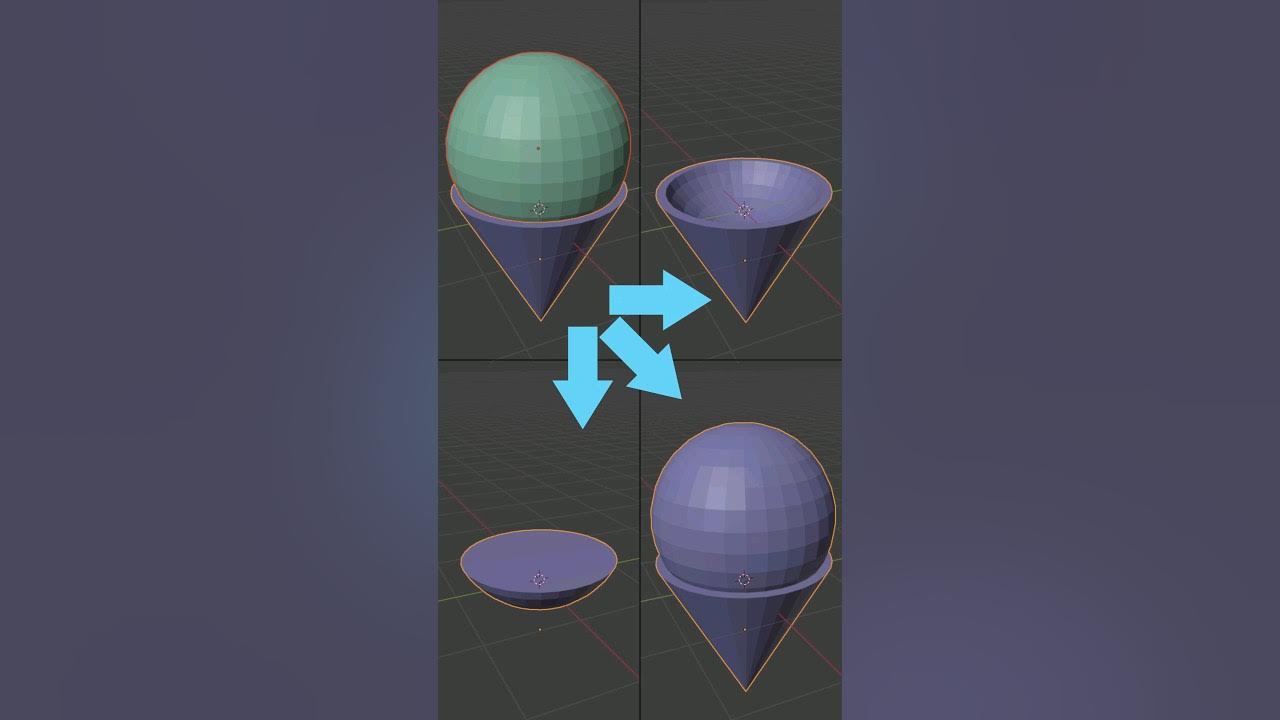 Blender how to use Boolean Modifier for difference, union, intersect #blender #cgian #b3d - YouTube