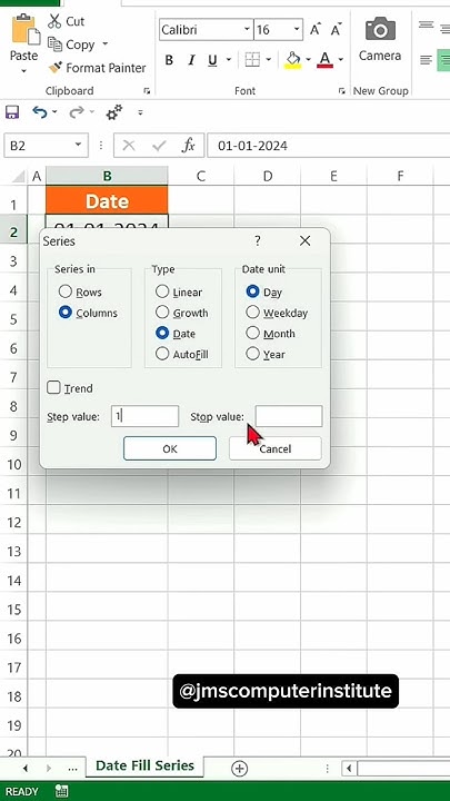 How to automatically write date in Excel tips and tricks 💯 #shortvideo #exceltips #tutorial ...