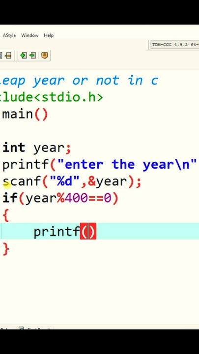 Check Year Leap Year Or Not In C Programing Shorts Youtube