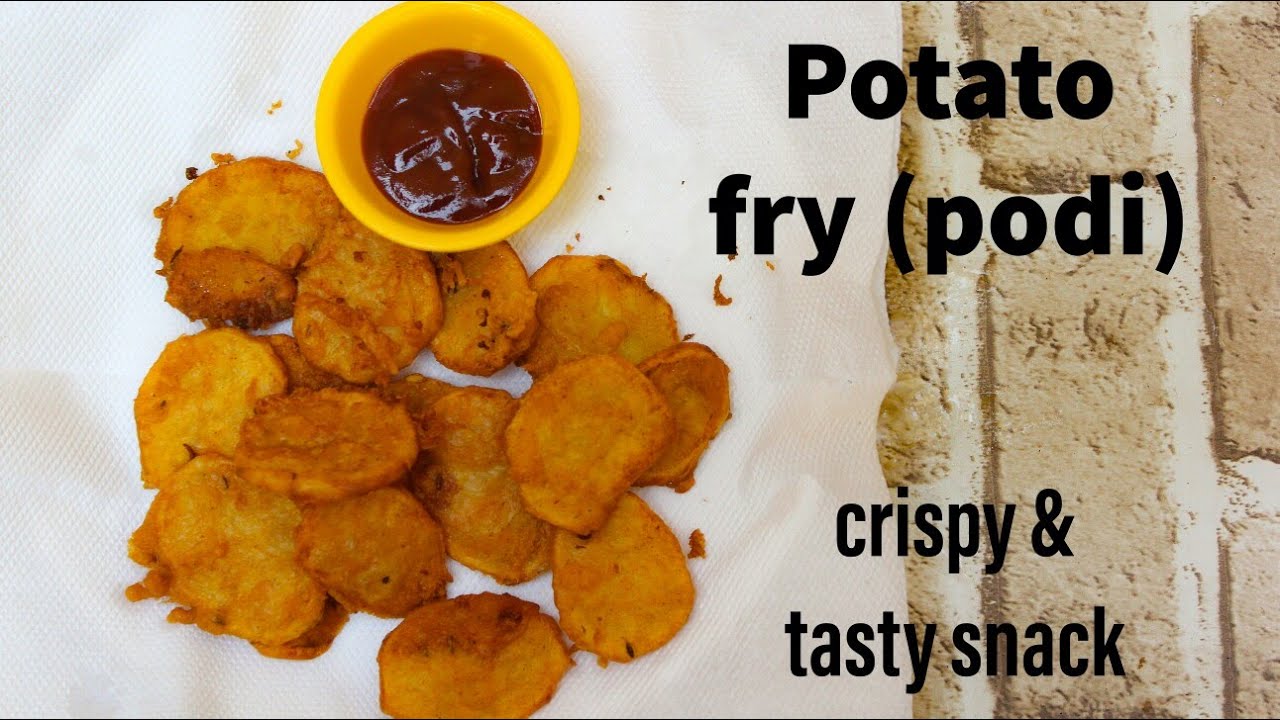 Potato fry recipe/crispy potato podi/ tasty potato bajji recipe at home ...