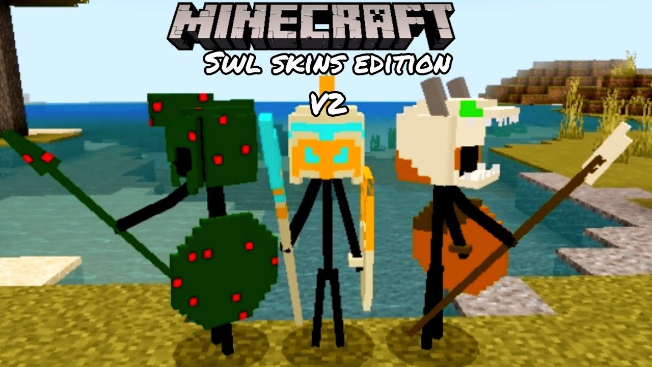 Minecraft stick war legacy skins edition v2 the voltaic update |Minecraft addon - YouTube
