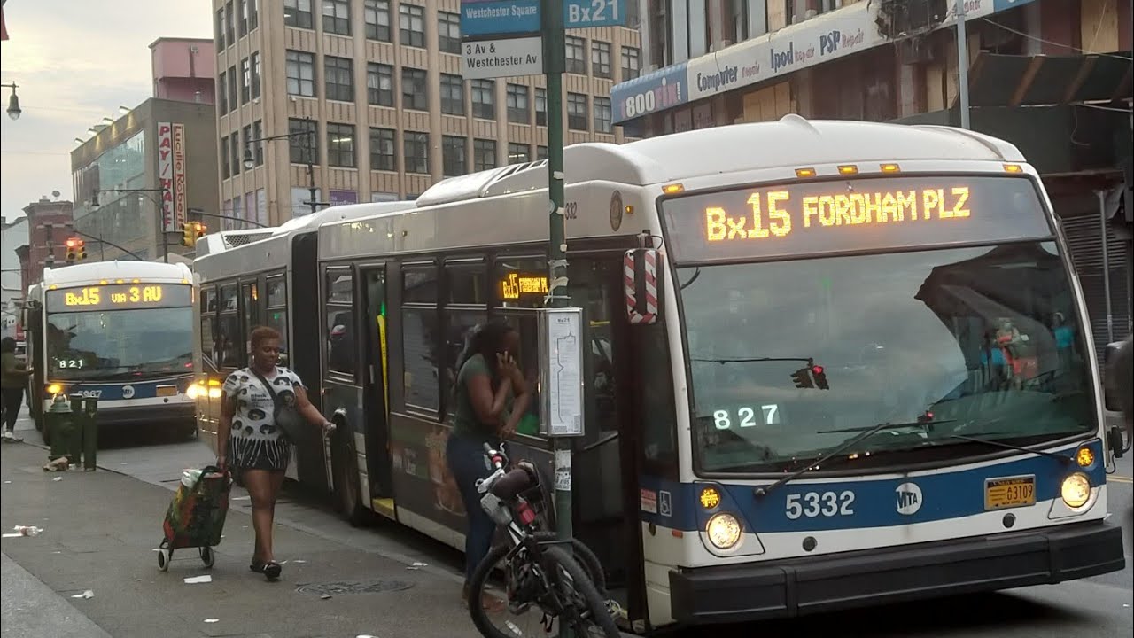 MTA NYCT bus: 2012 Novabus LFSA`s #5332 #5967 on the Bx15 / 2017 New ...
