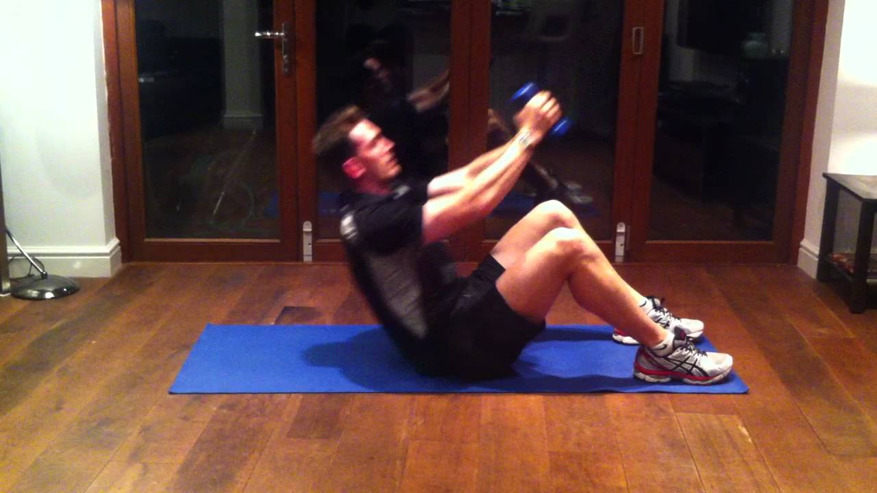 Dumbbell Crunches - YouTube