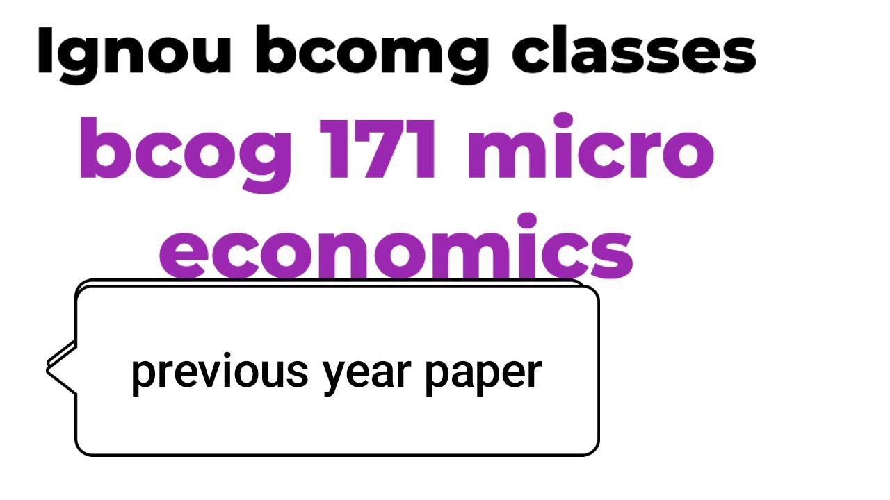 BCOG171 Principal Of Micro Economics important questions! BCOG 171 ...
