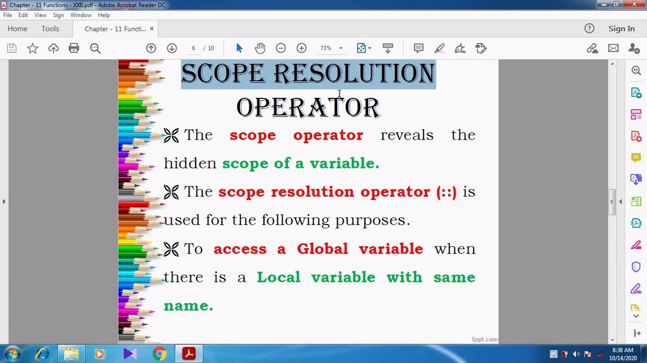 Class Scope Example For Class Scope Scope Resolution Operator With An 6906