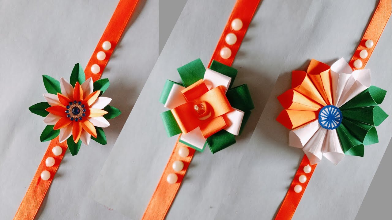 DIY Indian Tricolour Rakhi | 3 Easy Rakhi Making Ideas for competition ...