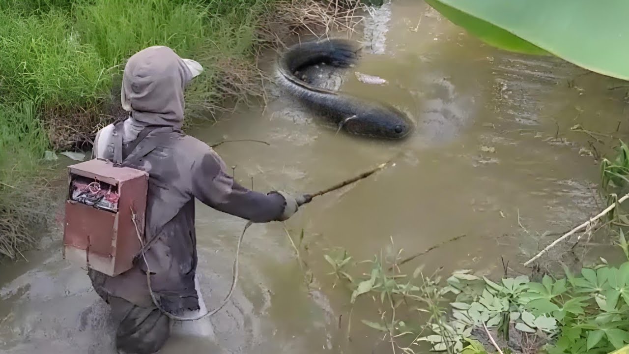 startle big fish with electric power part 2 - YouTube