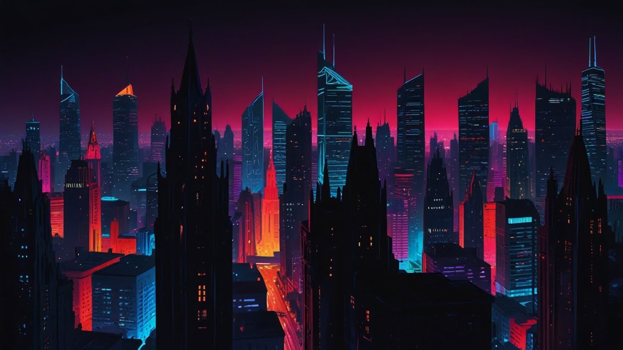 Neon Dreams: Vibrant Colors in the Urban Night For TV - Slideshow Screensaver Showcase - 2,5 ...