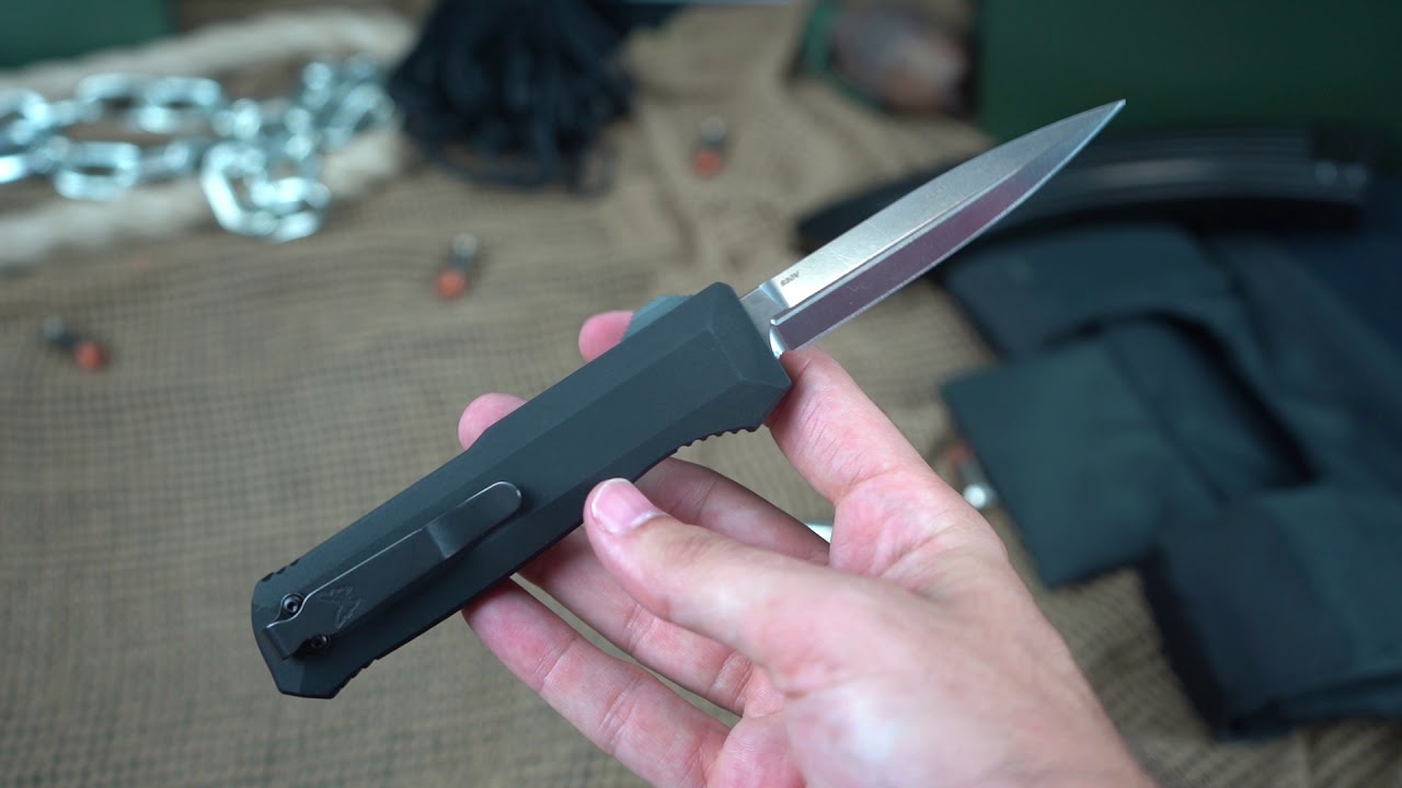 BENCHMADE PRECIPICE D/A OTF AUTOMATIC KNIFE - YouTube