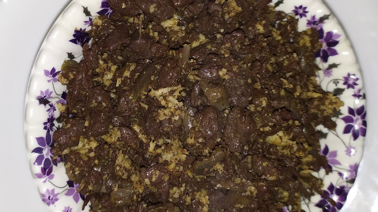 இரத்தப் பொறியல்/Goat Blood fry , easy to make - YouTube