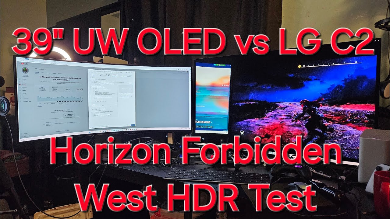 LG C2 Vs LG 39 UW OLED 240Hz Monitor HDR Comparison Horizon Forbidden West - YouTube