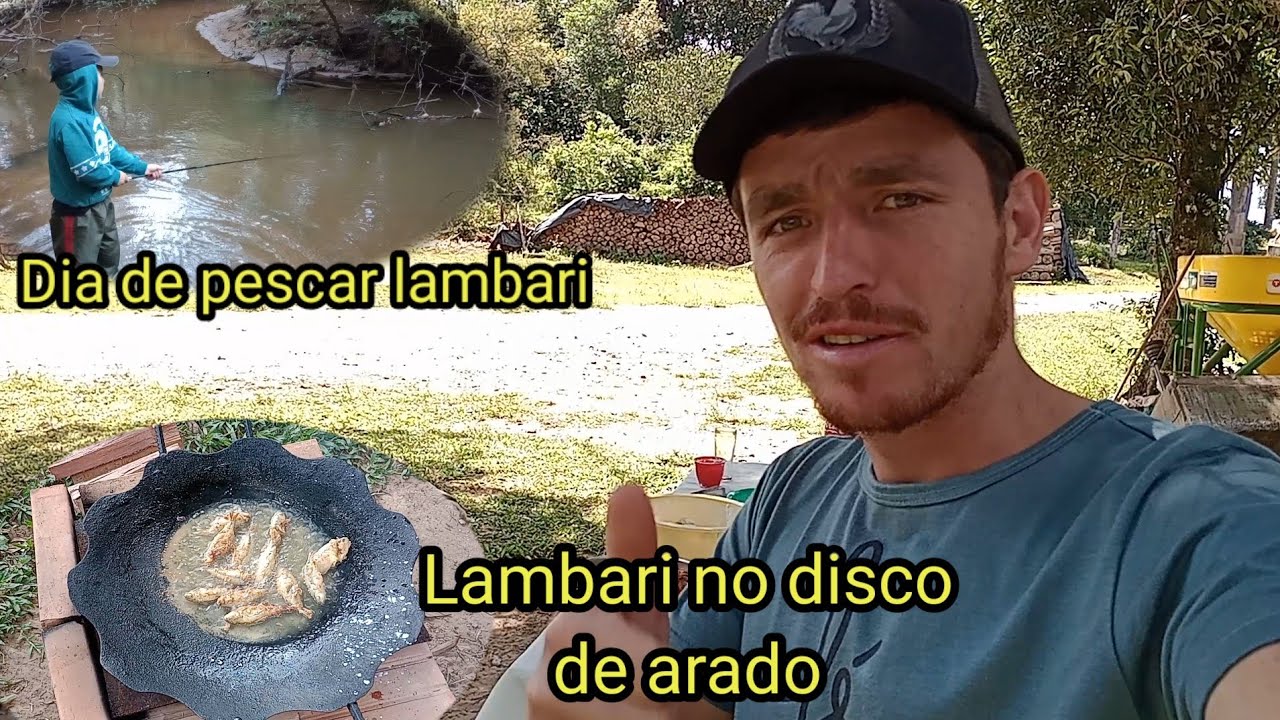 Pescando lambari. Frito de lambari no disco de arado. - YouTube