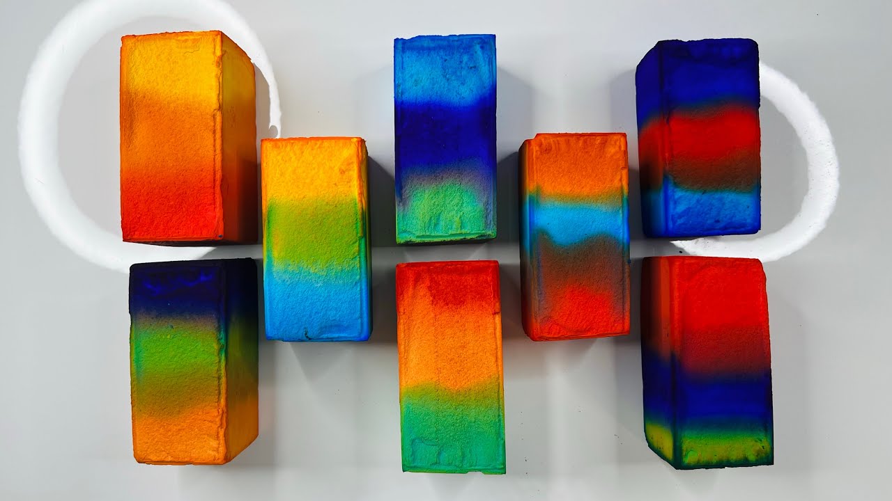 Rainbow gym chalk halves 🌈 - YouTube