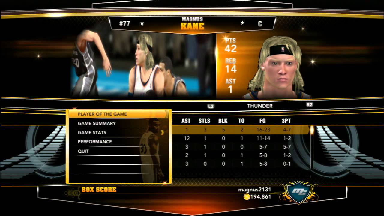 Magnus Kane gets a career high blocks in NBA 2K13 - YouTube