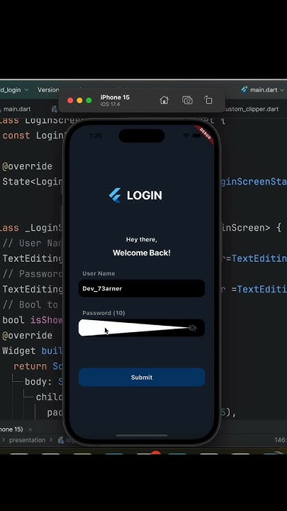 Log In Page Mobile Developer Shorts 001 Coding Computerscience
