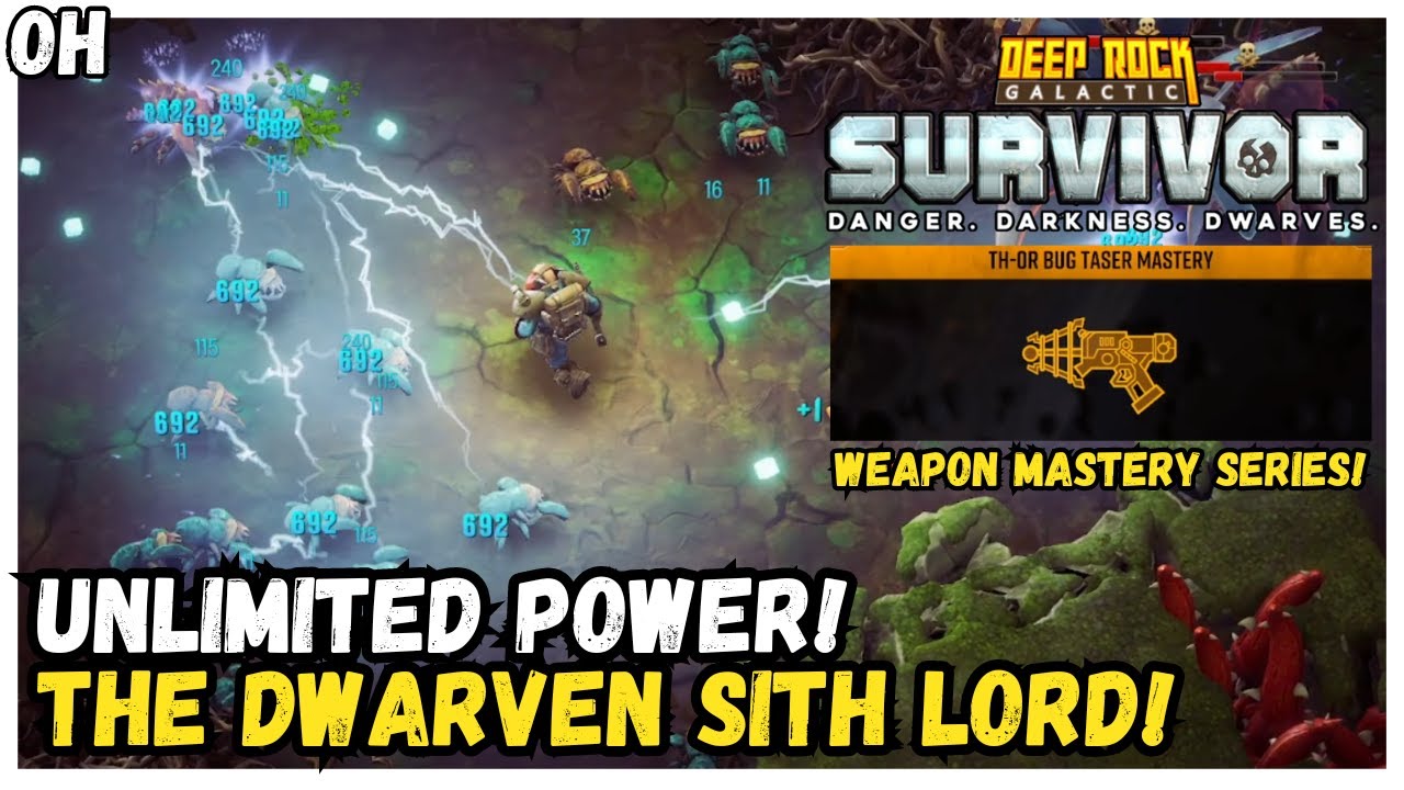 Becoming A SITH LORD! Bug Taser Weapon Mastery Challenge! Deep Rock ...