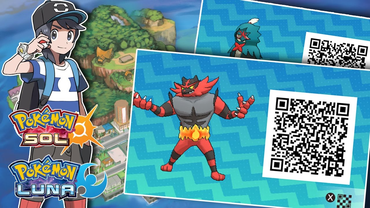 TODOS LOS CODIGOS QR DE POKEMON SOL Y LUNA | Normales / Shinys ...
