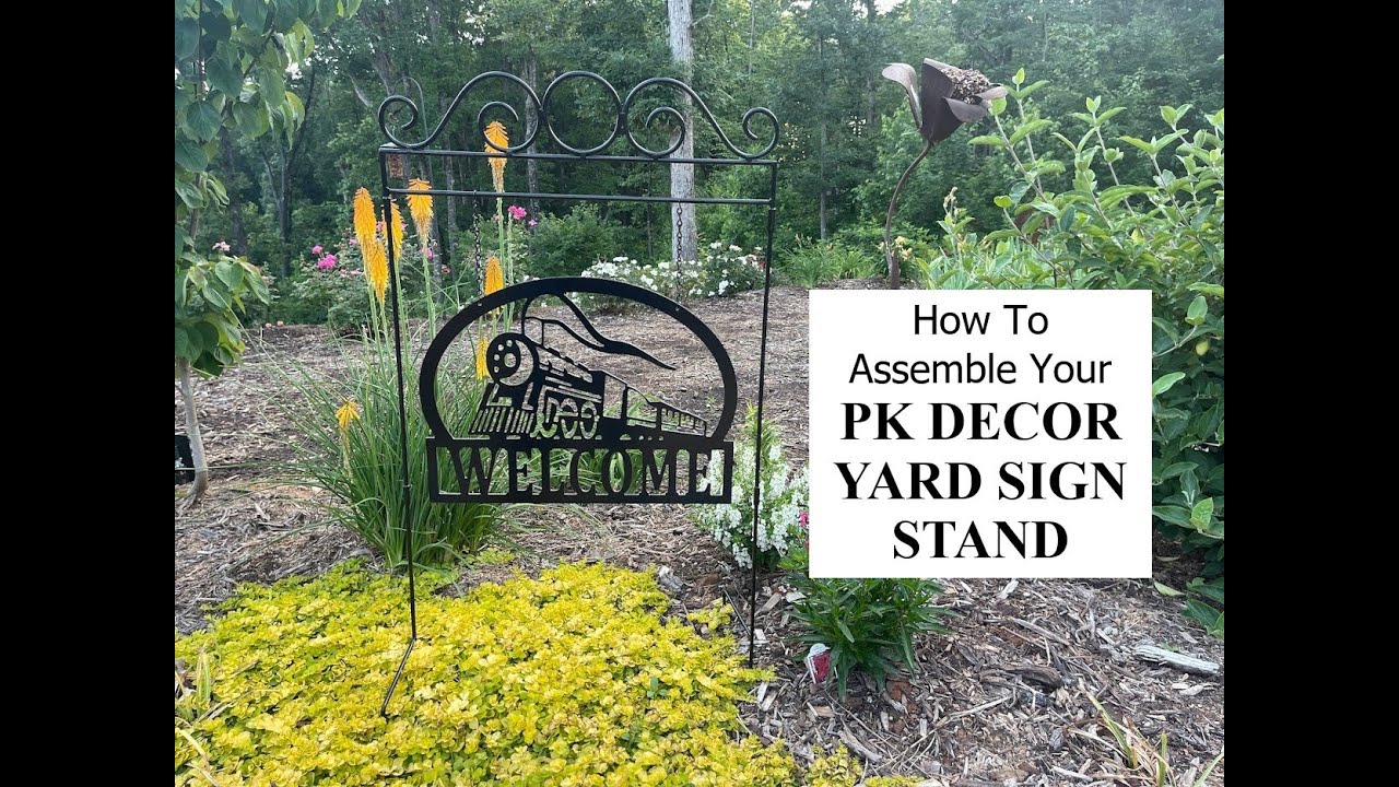 How To Assemble Your PK Decor Yard Sign Stand - YouTube