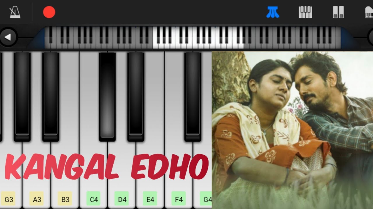 Kangal Edho - Easy Piano Tutorial | Chittha - YouTube
