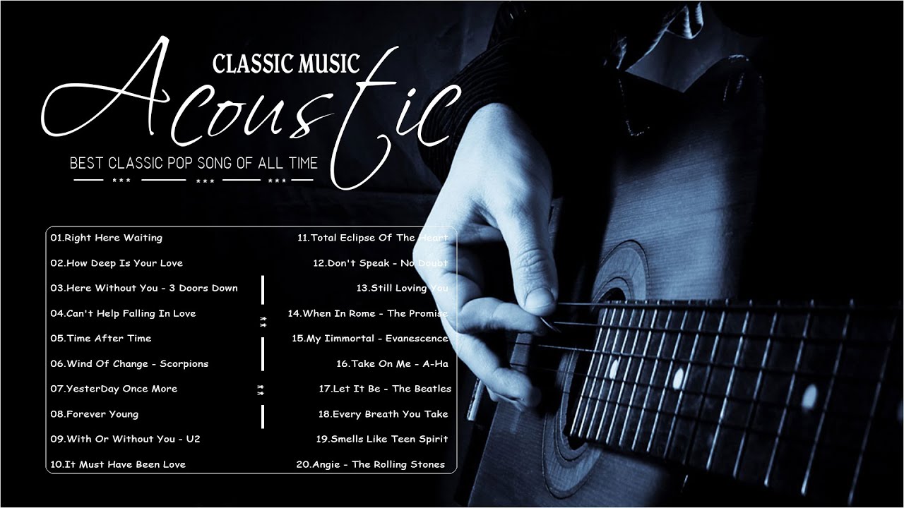 Best Acoustic Classic Pop Songs Of All Time☘🍀Acoustic Classic Music☘🍀 ...
