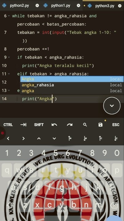PART 6 || membuat angka rahasia secara random menggunakan program python - YouTube