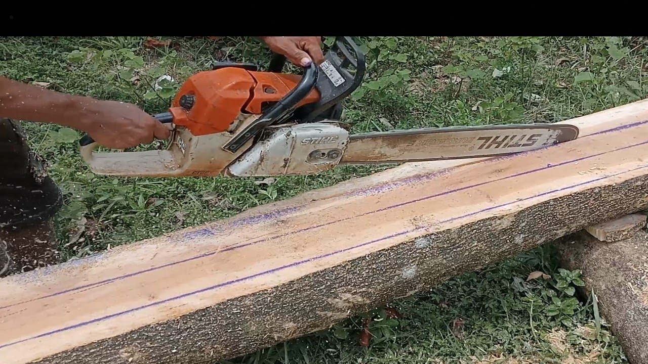amazing fastest skill cutting tree ChainSaw machine STIHL heavy biggest ...