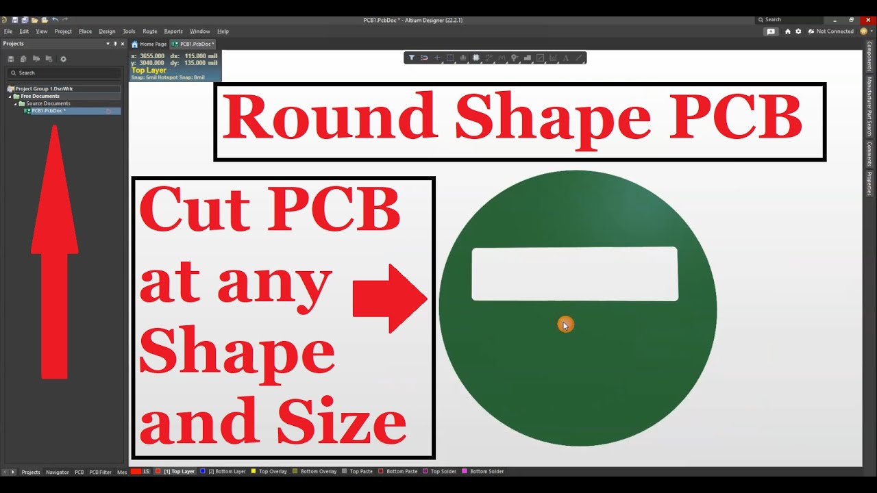 How To Make Round Shape Or Curve PCB In Altium YouTube How To Make Round Shape Or Curve PCB In Altium YouTube