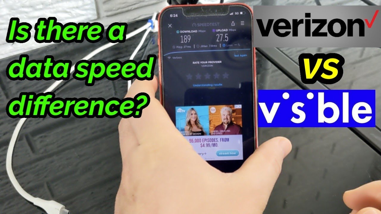 Verizon Wireless Postpaid vs Visible Wireless: How Different are the data speeds? - YouTube