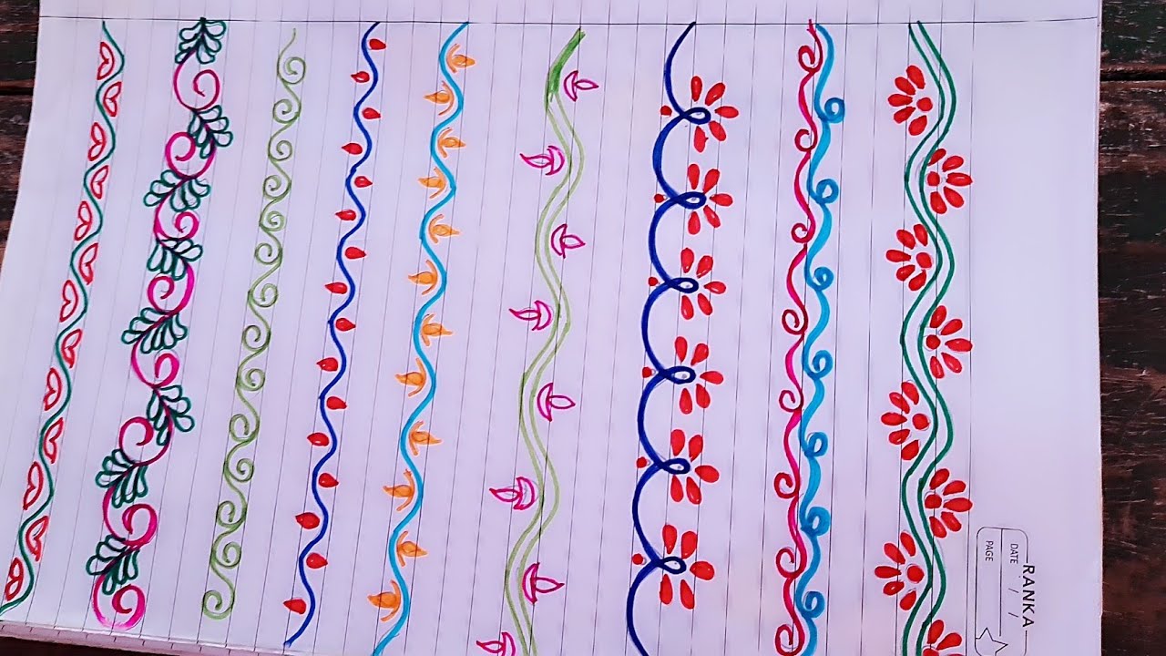 Beautiful and easy border design for project/Border design for project ...