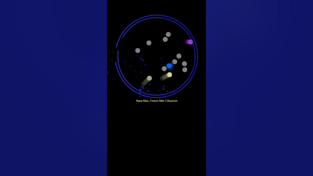 Ball Bouncing Simulation | Freeze After 5 Bounces | Satisfying Animation Bouncy Balls Escape ...