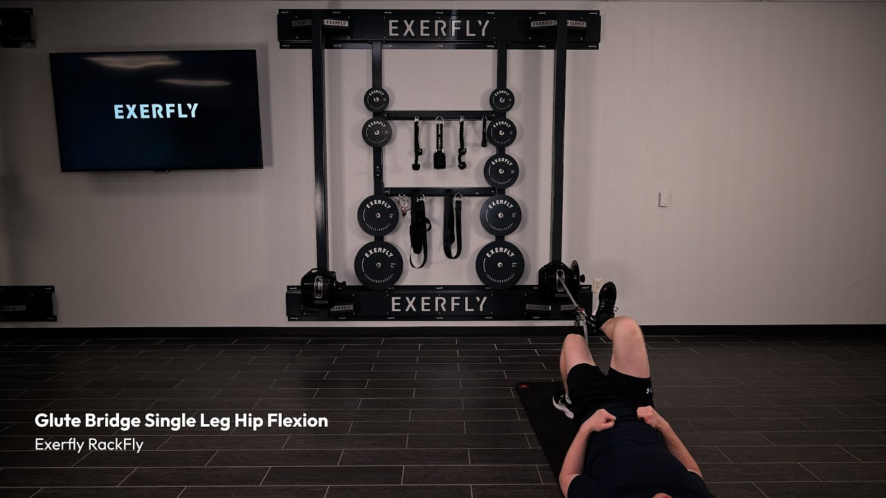 Glute Bridge Single Leg Hip Flexion | Exerfly RackFly - YouTube