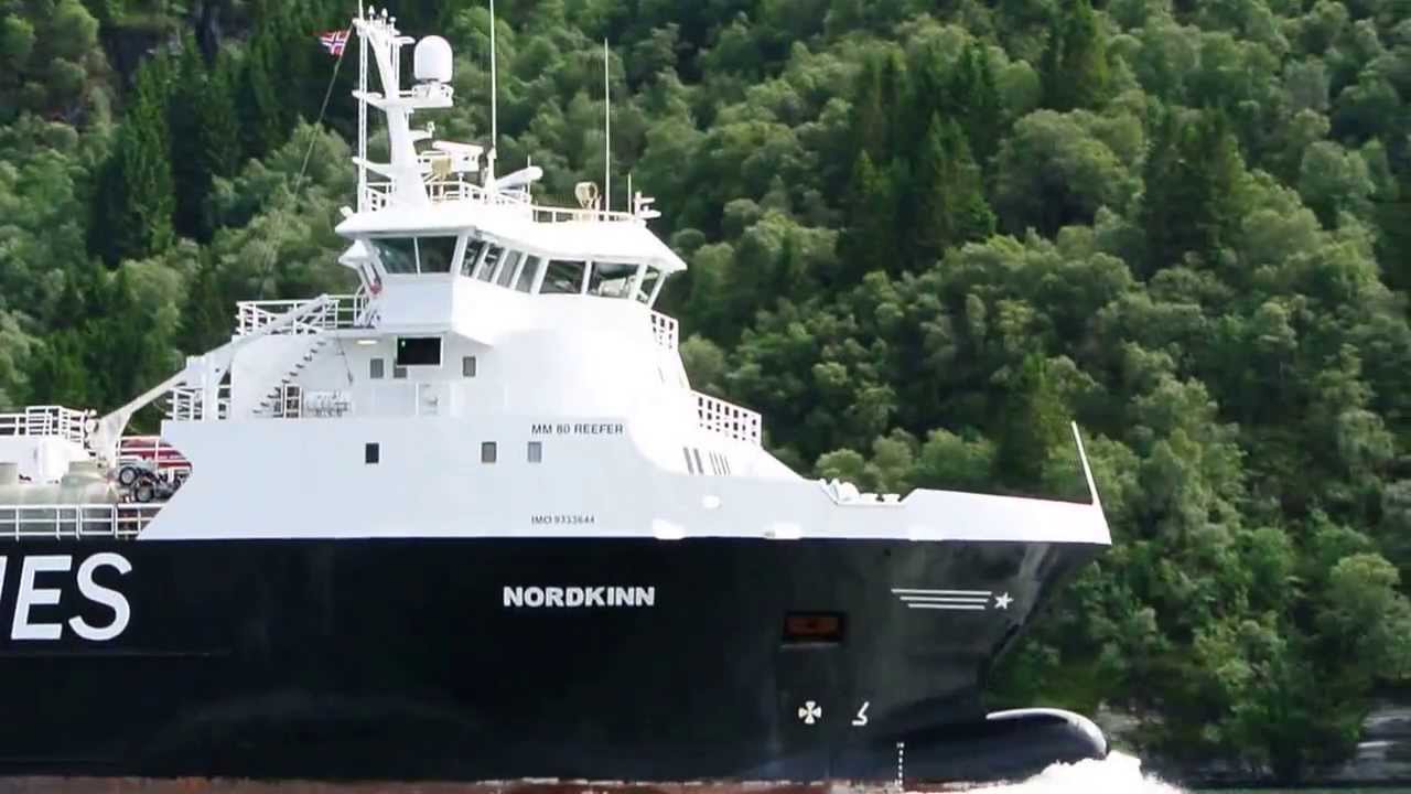 M/V NORDKINN - NOR LINES passing by [Etnefjord] [Norway] - YouTube