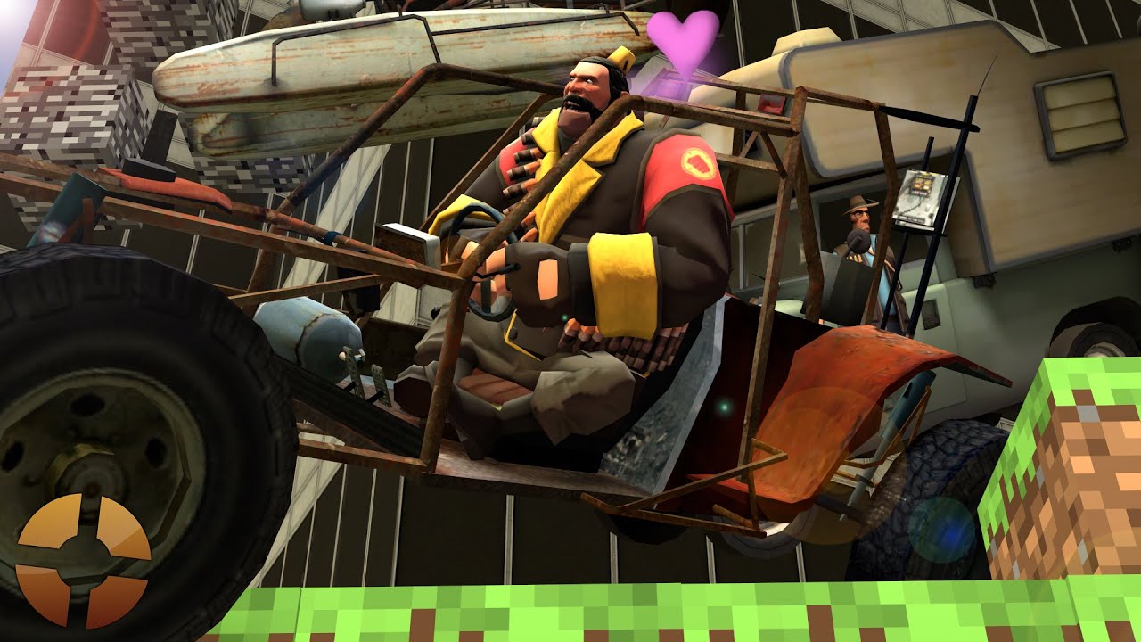 [TF2] Drivable Vehicles and Placeable Minecraft Blocks - YouTube