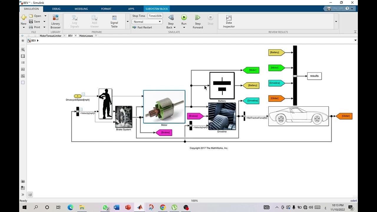 Electric car in matlab simulink part (1) - YouTube