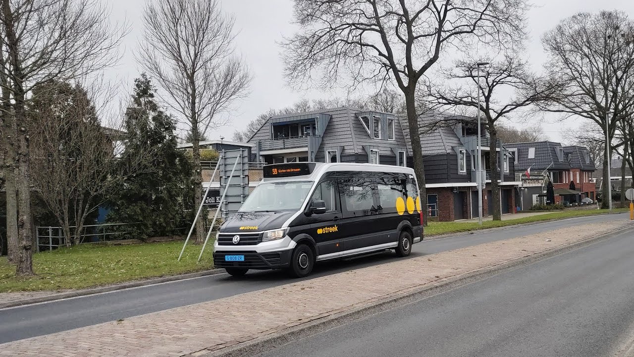 Qbuzz Streekbus 7910 als Lijn 59 naar P+R Gieten via P+R Borger - YouTube