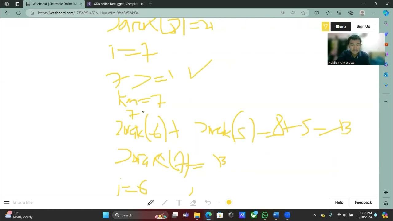 No 1 tuliskan output dari program pseudocode jika input x=10 - YouTube