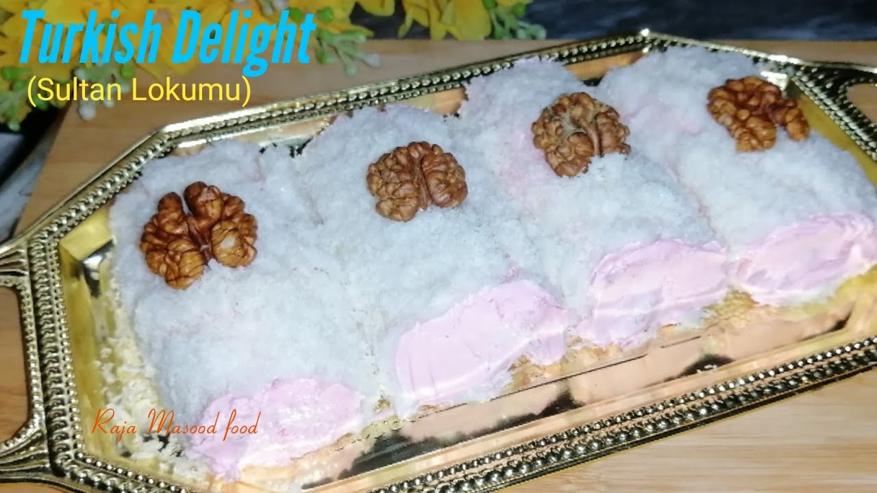 Sultan Lokumu |Turkish Delight |Turkish rolls recipe |Raja Masood food ...