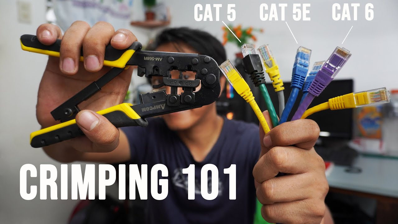 Paano mag CRIMP at gumawa ng Ethernet Cable/Patch Cord || Cat 5, Cat 5e ...